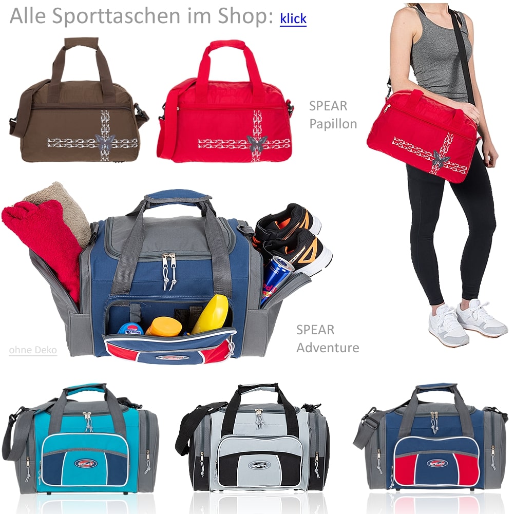 Sporttasche klein Spear Papillon 40 Sport Fitness Tasche Mädchen Damen ... Sporttasche klein Spear Papillon 40 Sport Fitness Tasche Mädchen Damen ...
