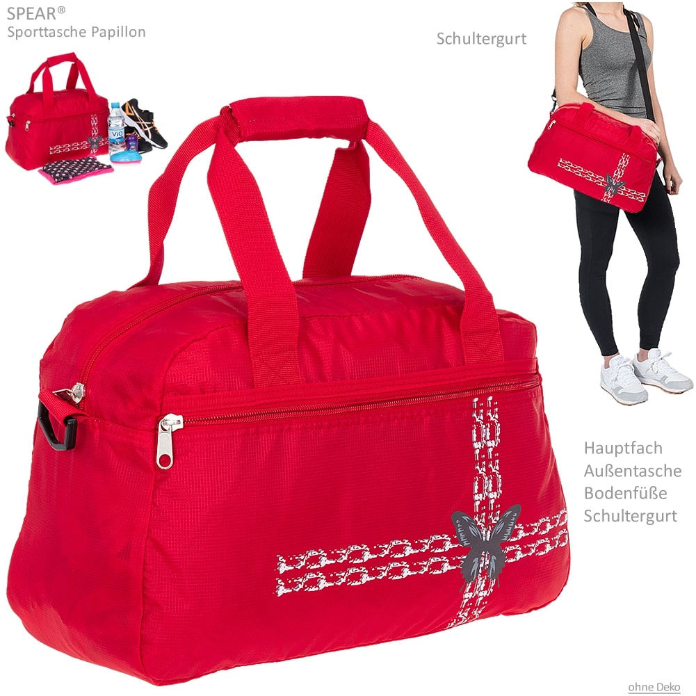 Sporttasche klein Spear Papillon 40 Sport Fitness Tasche Mädchen Damen ... Sporttasche klein Spear Papillon 40 Sport Fitness Tasche Mädchen Damen ...